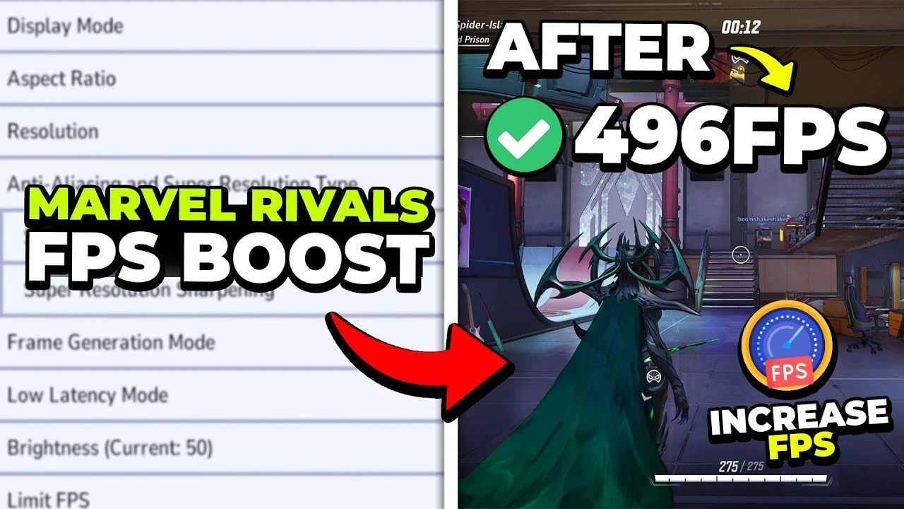 Low Marvel Rival Settings Better FPS Mod for Marvel Rivals
